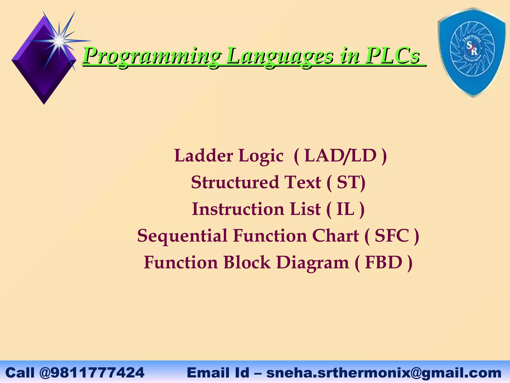 Industrial Training on PLC SCADA HMI for fresher engineers | PPT