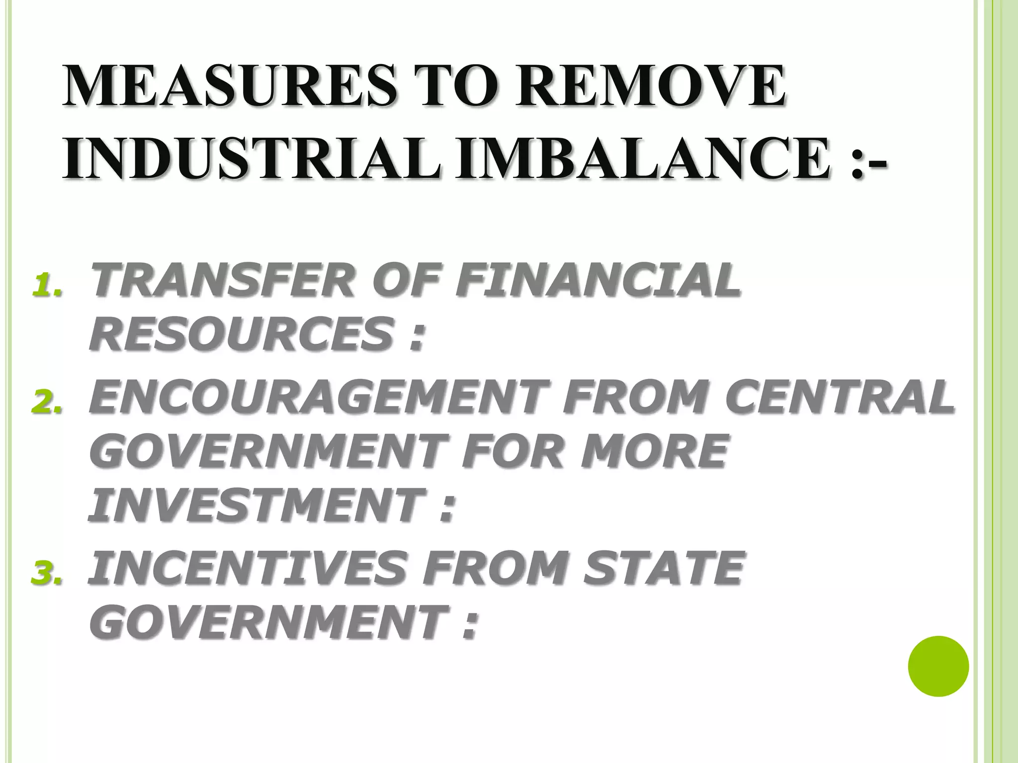Presentation on industrial imbalance in india | PPTX