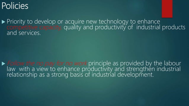 Presentation on industrial policy | PPT