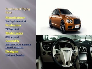 Presentation on Car Bentley | PPTX