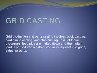 Presentation on industrial training ( BATTERIES MANUACTURING)) | PPTX