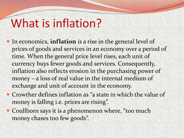 Presentation on inflation | PPTX | Economy | Business and Finance