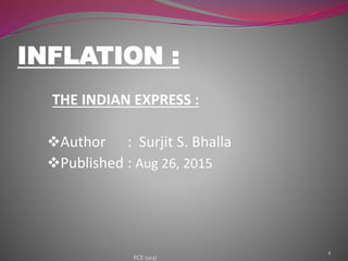 Presentation on inflation | PPTX