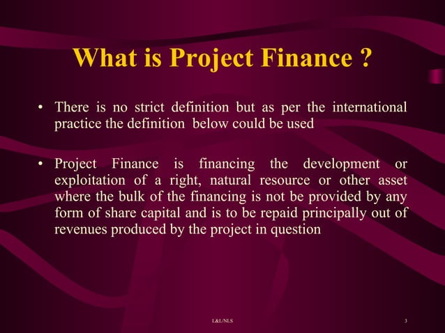 Presentationon infrastructure project_finance | PPT