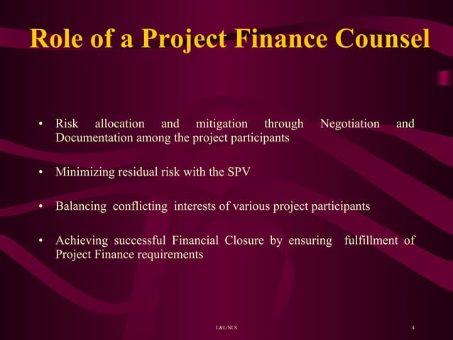 Presentationon infrastructure project_finance | PPT