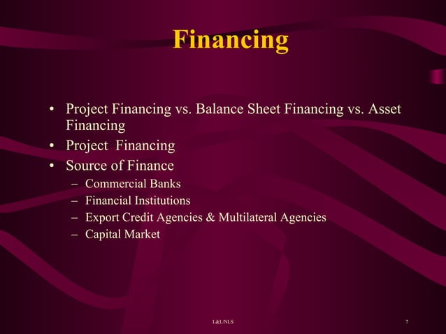 Presentationon infrastructure project_finance | PPT