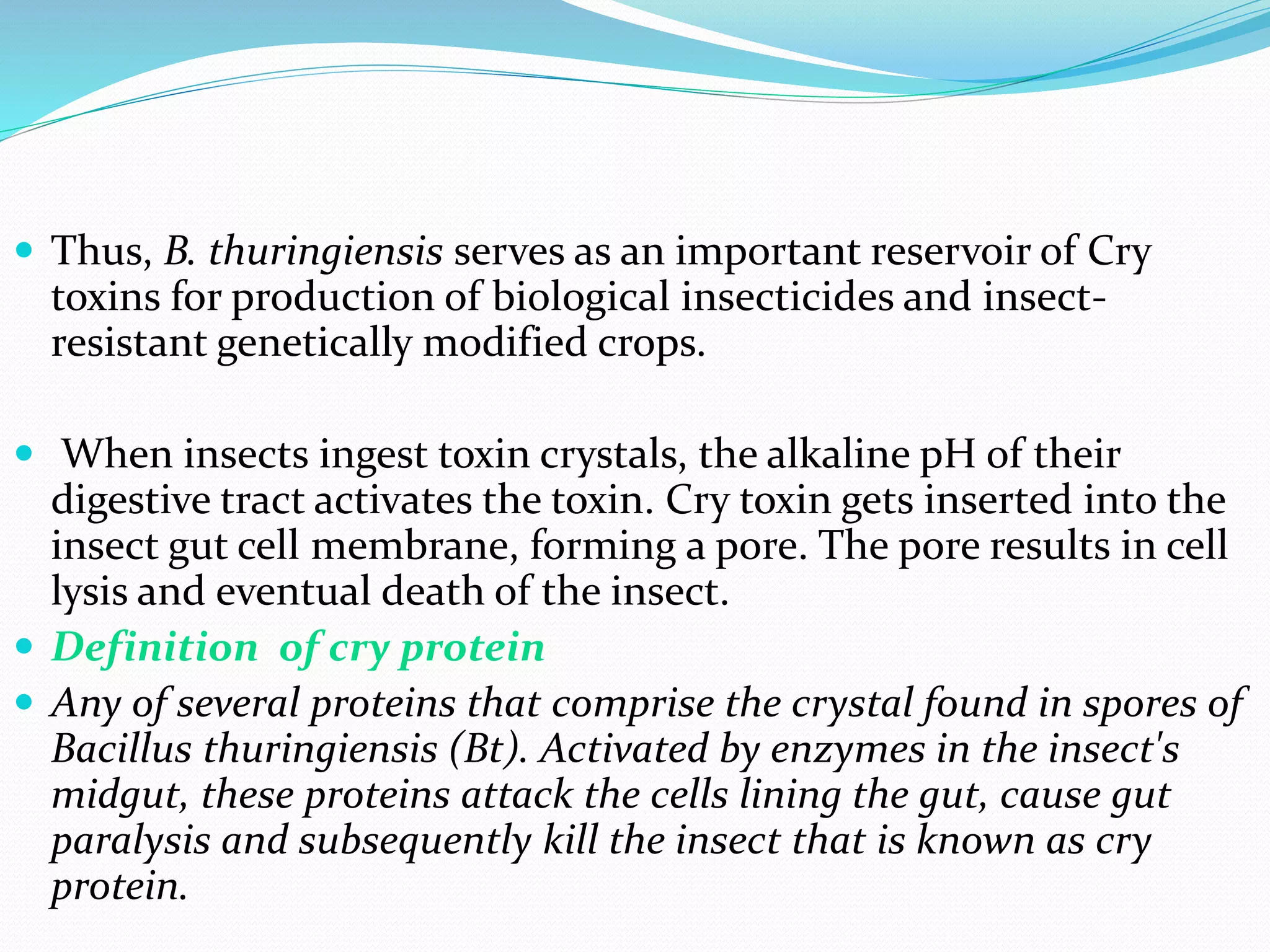 insect resistance plant, bt gene | PPTX