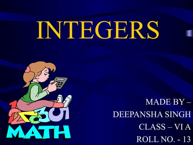 Integers | PPT | Science