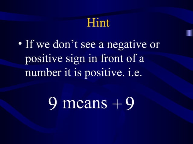 Integers | PPT | Science