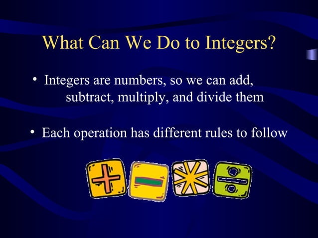 Integers | PPT | Science