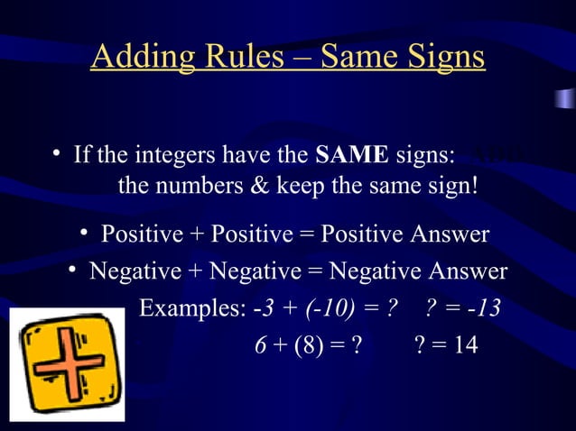 Integers | PPT | Science
