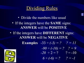 Integers | PPT
