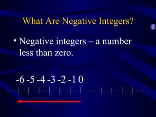Integers | PPT | Science