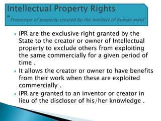Presentation on intellectual property rights | PPTX