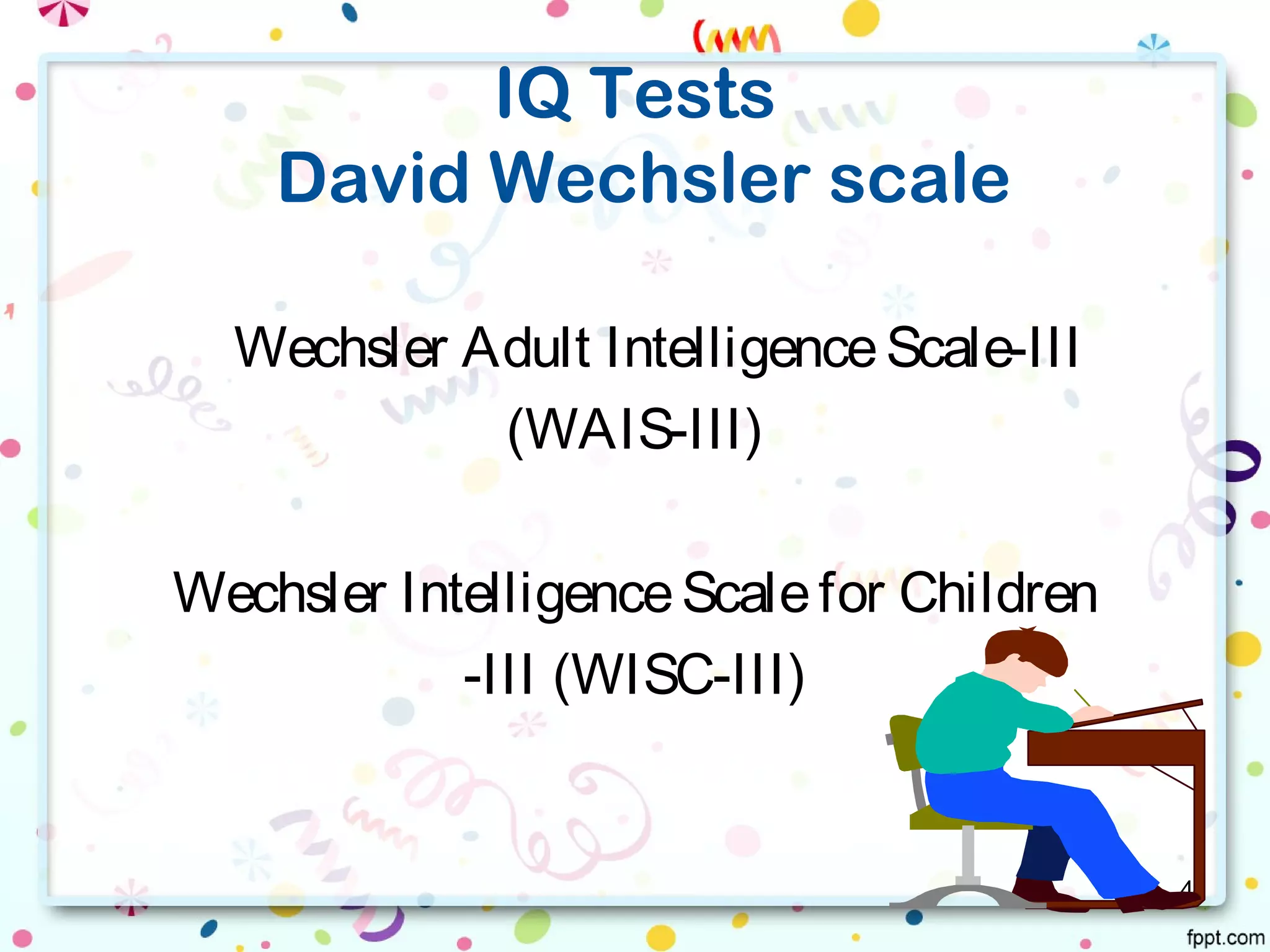 intelligence test | PPT