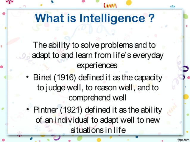intelligence test | PPT