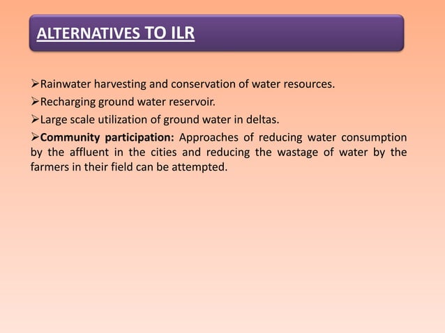 Interlinking of rivers in India | PPTX