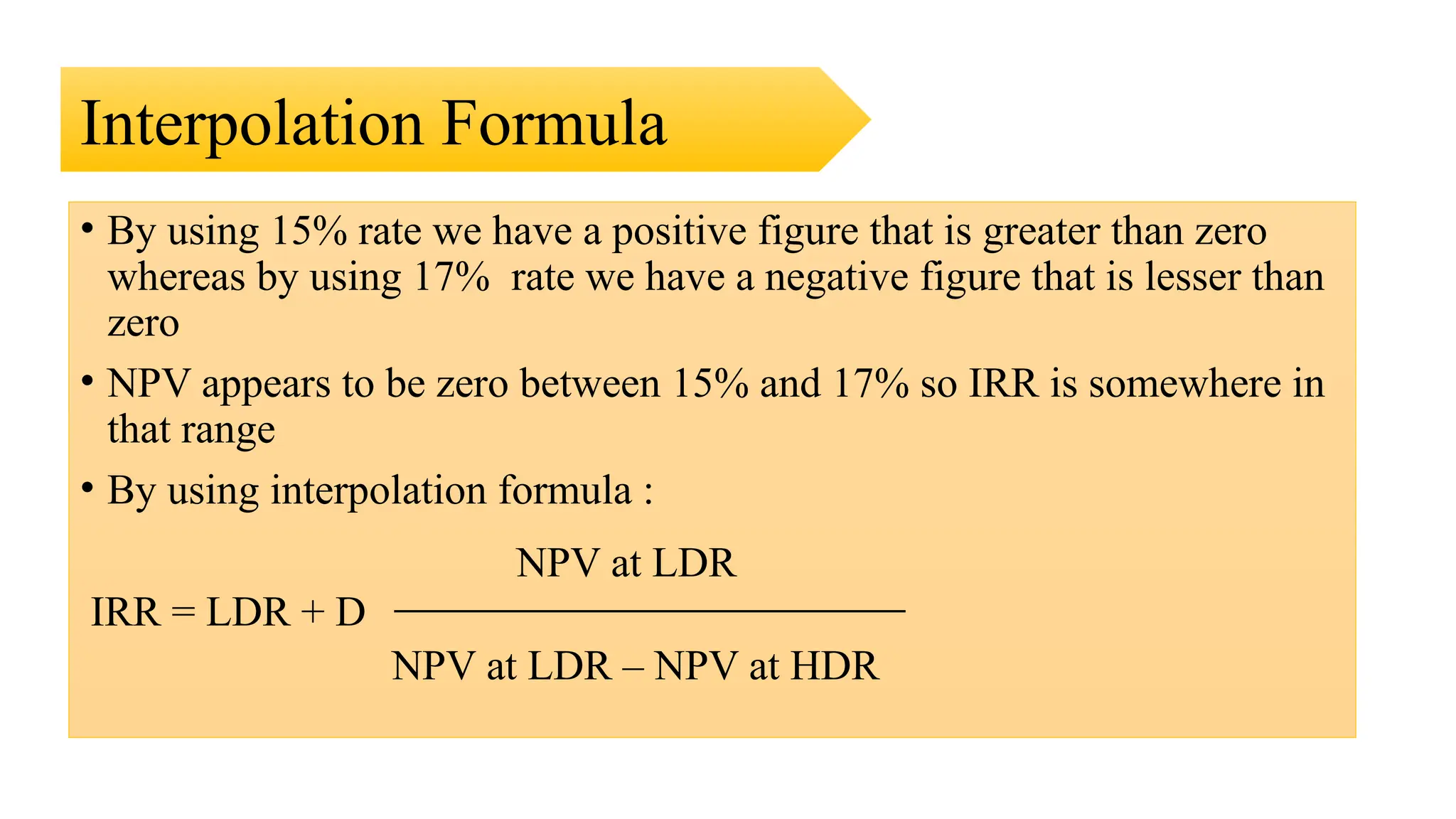 Presentation on Internal Rate of Return (IRR) | PPTX