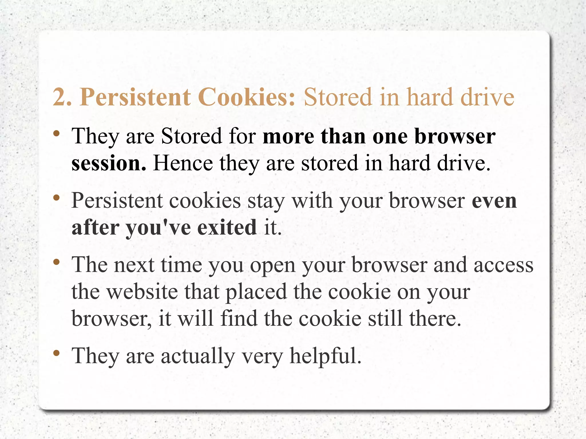 Presentation on Internet Cookies | PPT