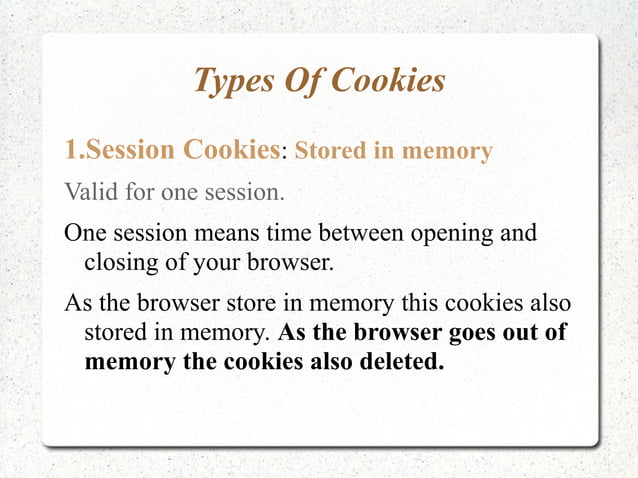 Presentation on Internet Cookies | PPT | Browsers | Computer Software and Applications