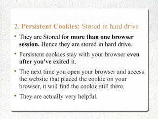 Presentation on Internet Cookies | PPT