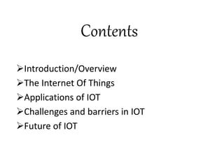 Presentation on internet of things | PPTX | Internet of Things | Internet