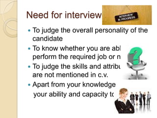 Presentation on interview | PPTX | Resume Writing and Advice | Job Search