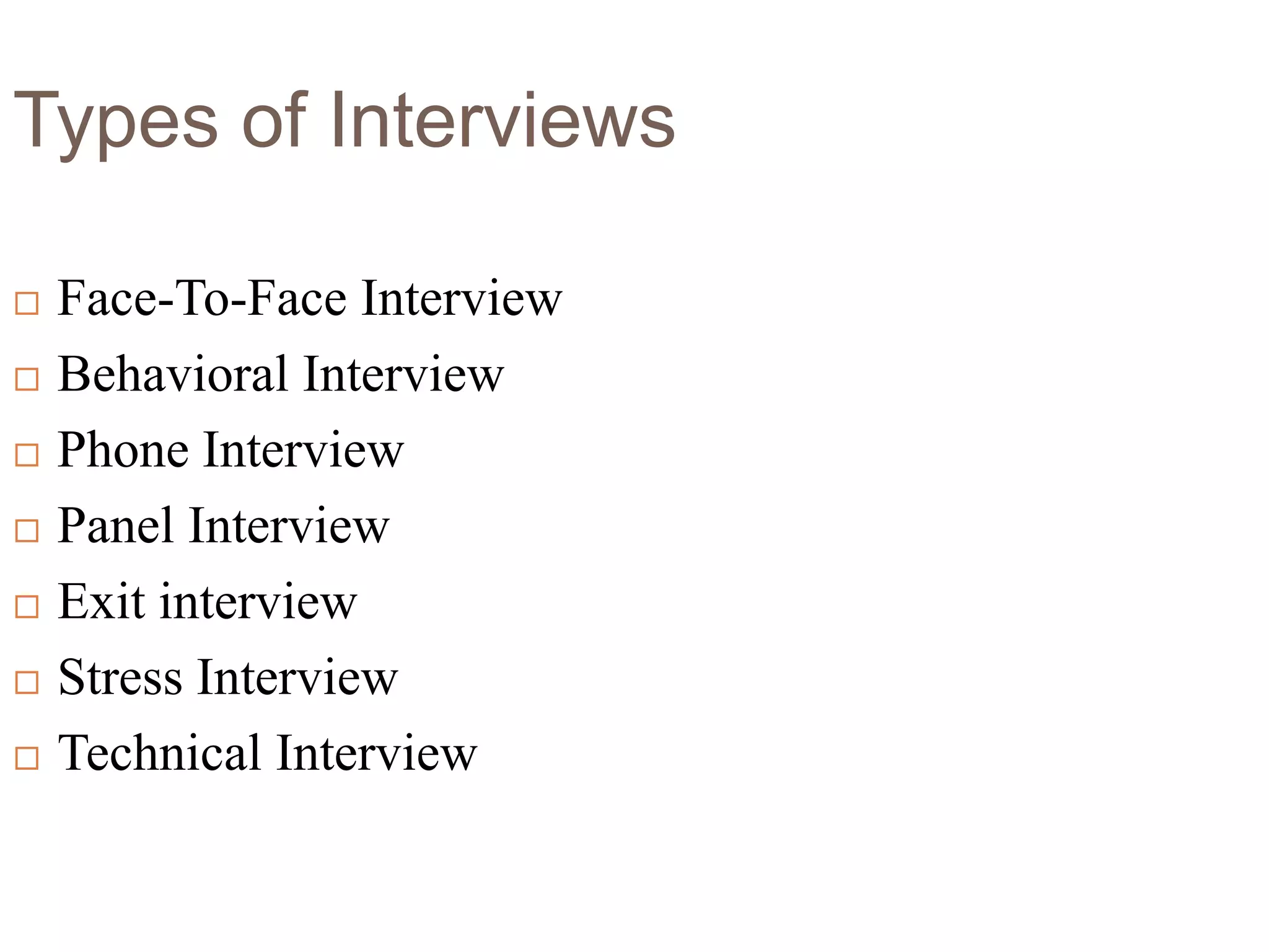 Presentation on interview | PPTX