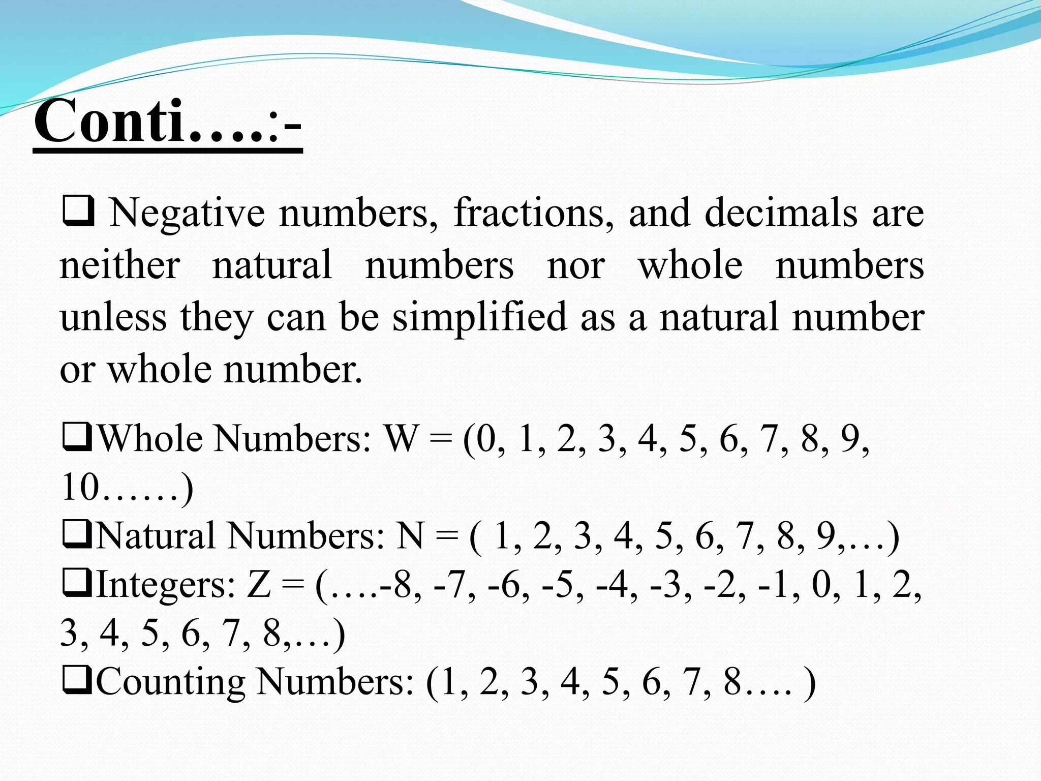 Presentation on introducing whole number | PPTX