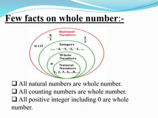 Presentation on introducing whole number | PPTX