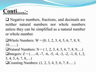 Presentation on introducing whole number | PPTX