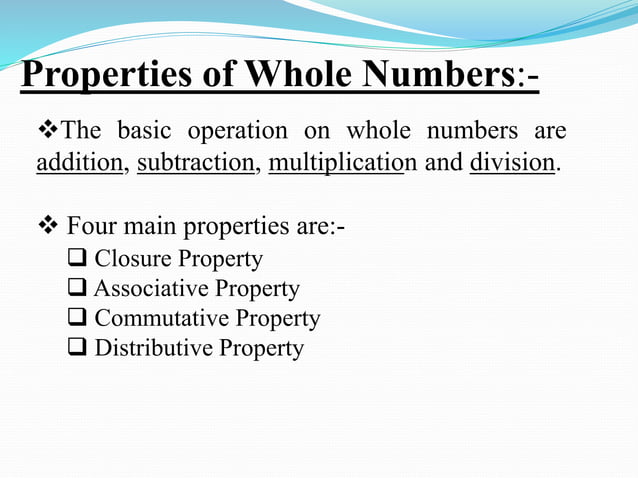Presentation on introducing whole number | PPTX