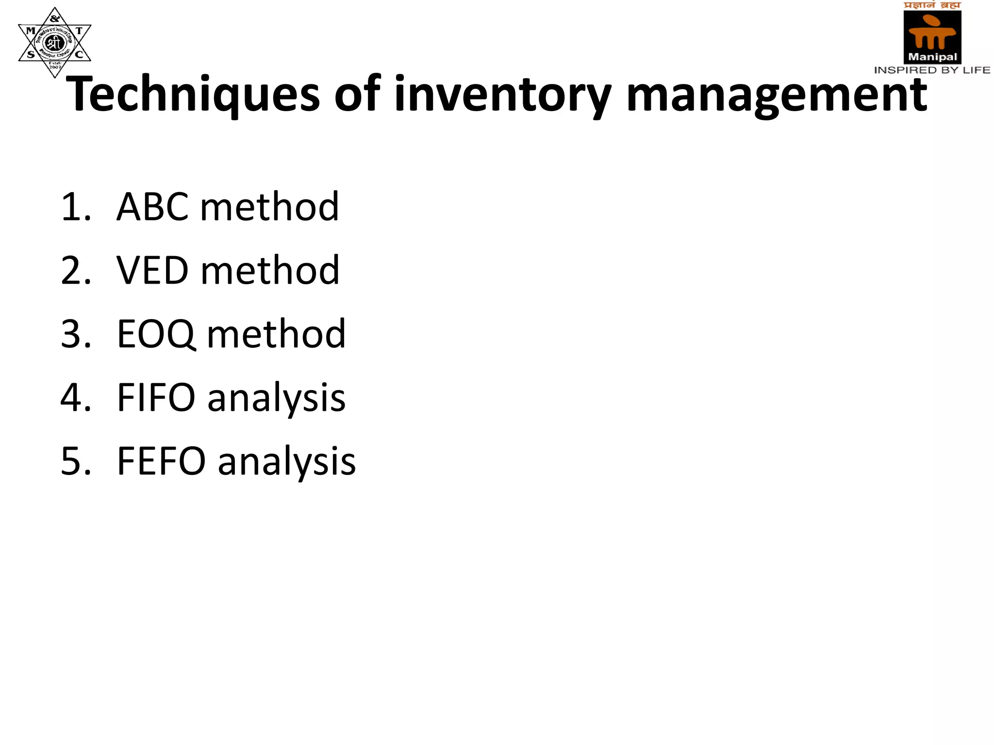 Inventory management | PPTX