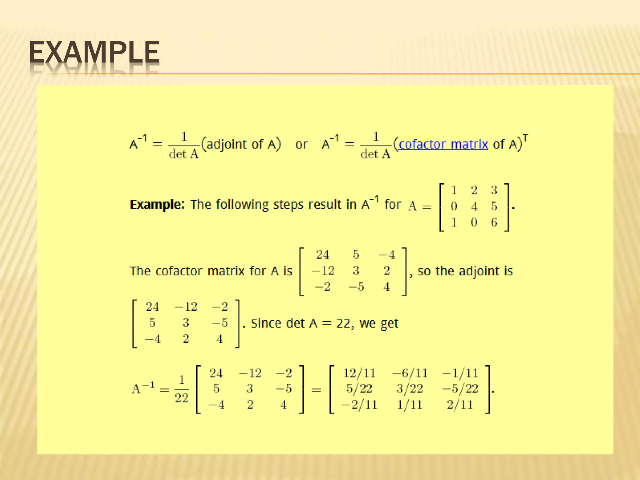 Presentation on inverse matrix | PPTX | Physics | Science