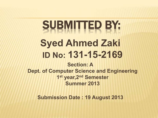 Presentation on inverse matrix | PPTX | Physics | Science