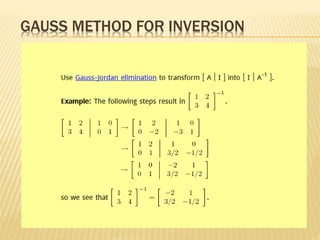 Presentation on inverse matrix | PPTX