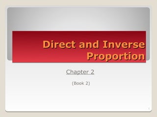 Presentation on inverse proportion | PPT