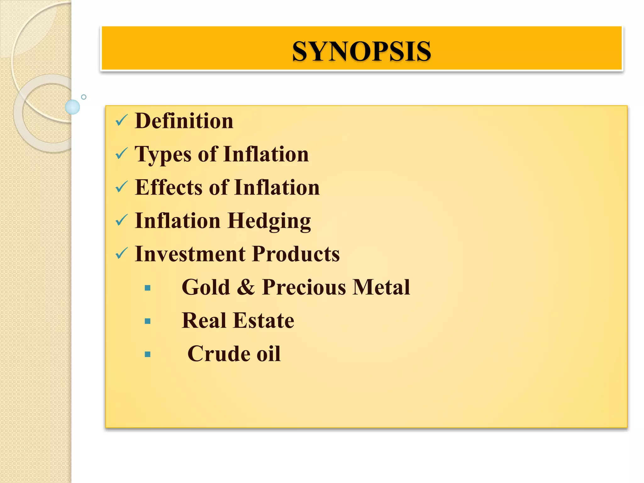 Presentation on investor s hedge against inflations2 | PPTX