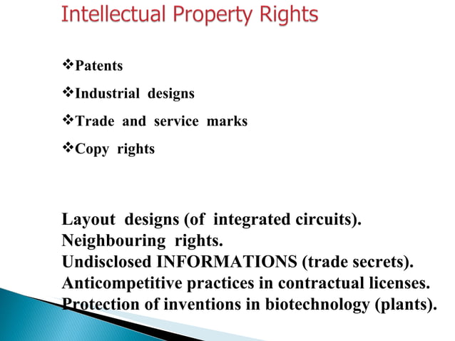 Intellectual Property Rights | PPT