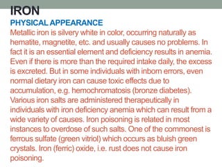 Presentation on iron poisoning | PPTX | Blood Disorders | Diseases and ...