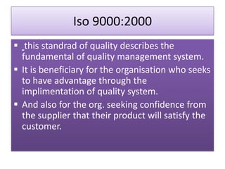 Presentation on iso 9000 | PPT