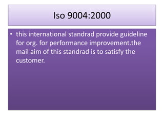 Presentation on iso 9000 | PPT