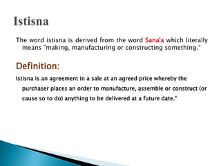 Presentation on istisna | PPTX