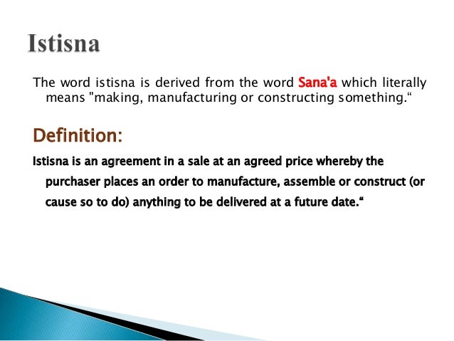 Presentation on istisna