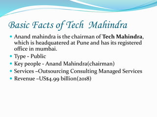 Presentation on IT company(Tech Mahindra | PPTX
