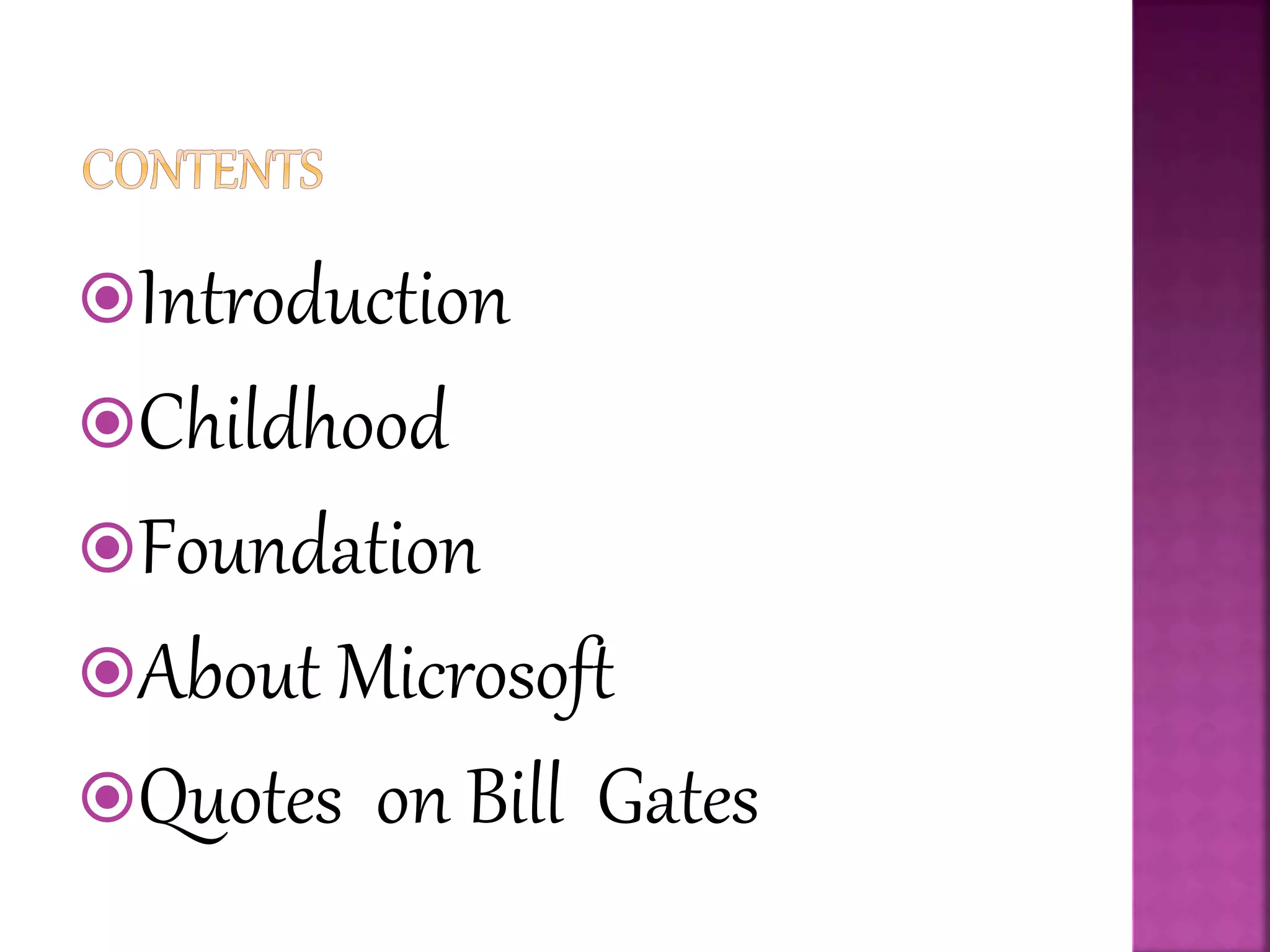 Presentation on Bill Gates | PPT
