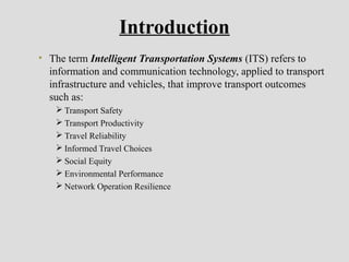 Presentation on INTELLIGENT TRANSPORT SYSTEM by jaswinder singh | PPT