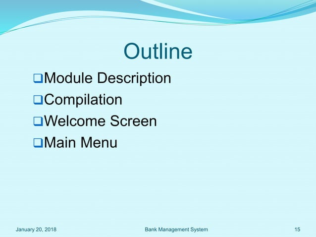 Presentation on java project (bank management system) | PPTX