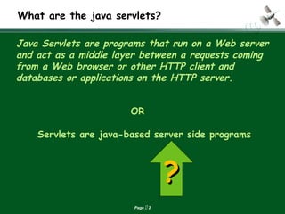 Presentation on java servlets | PPT | Web Development | Internet