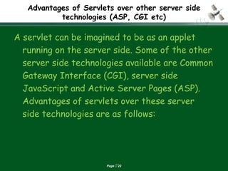 Presentation on java servlets | PPT | Web Development | Internet